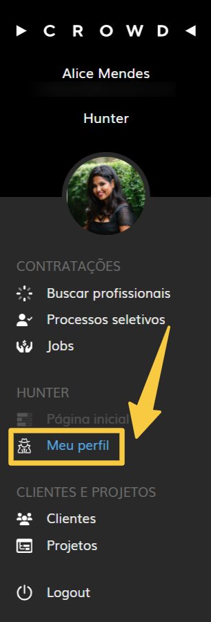Conhecendo a tela Meu Perfil – CROWD